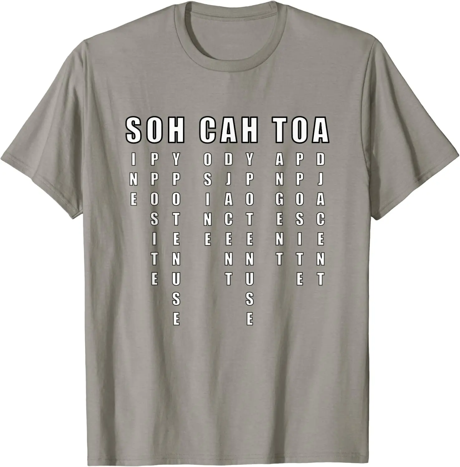 JoeHx Tees - Complete SOH CAH TOA Trigonometry Mnemonic T-Shirt